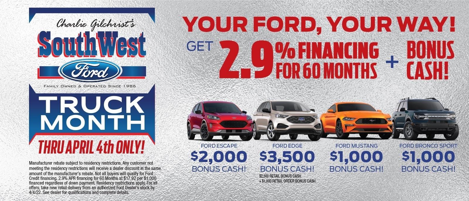 New, Used & Certified Ford Dealership in Weatherford | Southwest Ford, Inc.