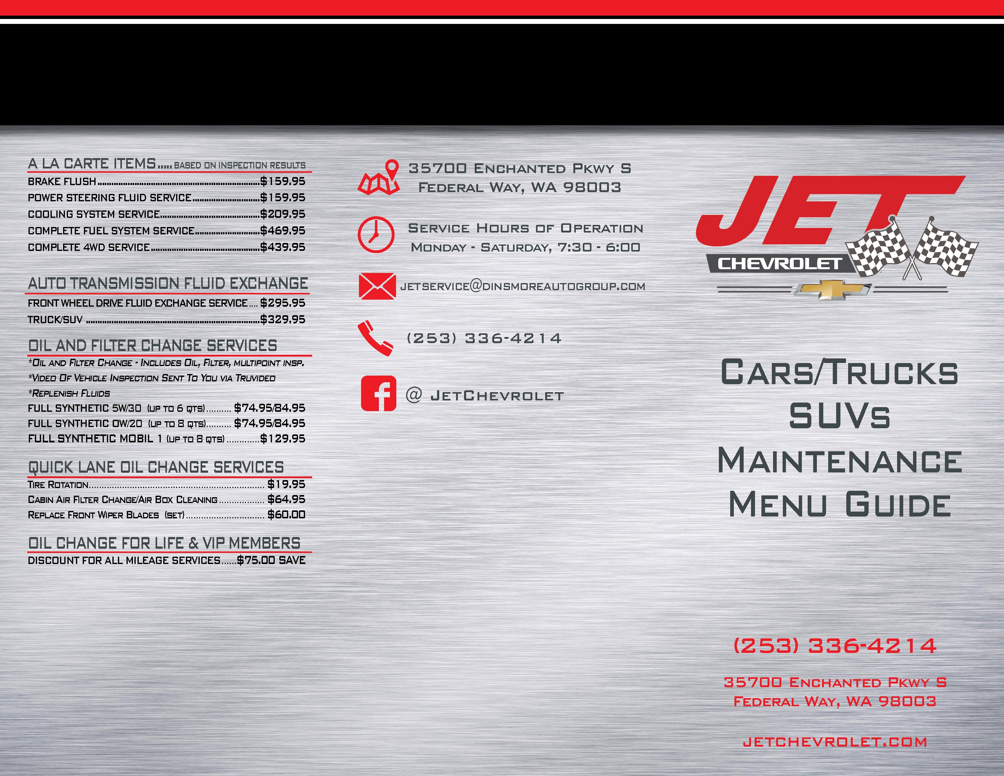 Jet Chevrolet is a FEDERAL WAY Chevrolet dealer and a new car and used ...
