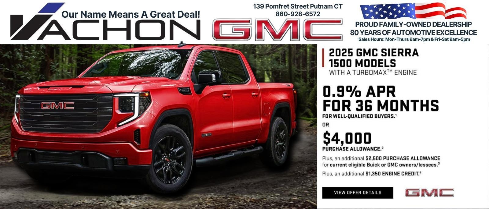 Vachon Is a Leading GMC Dealer in Northeast Connecticut