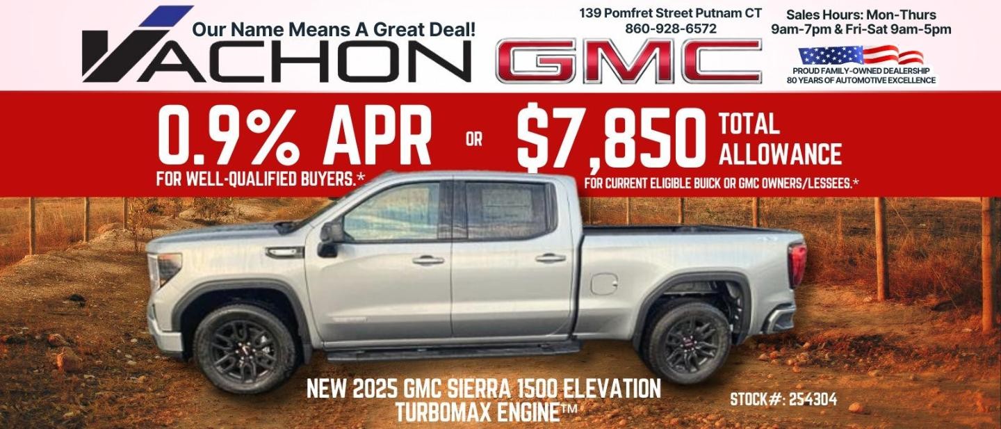 Vachon Is a Leading GMC Dealer in Northeast Connecticut