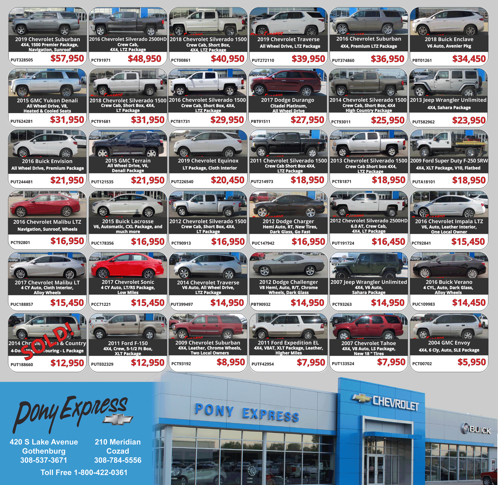 Pony Express Chevrolet Buick is a GOTHENBURG Buick, Chevrolet dealer ...