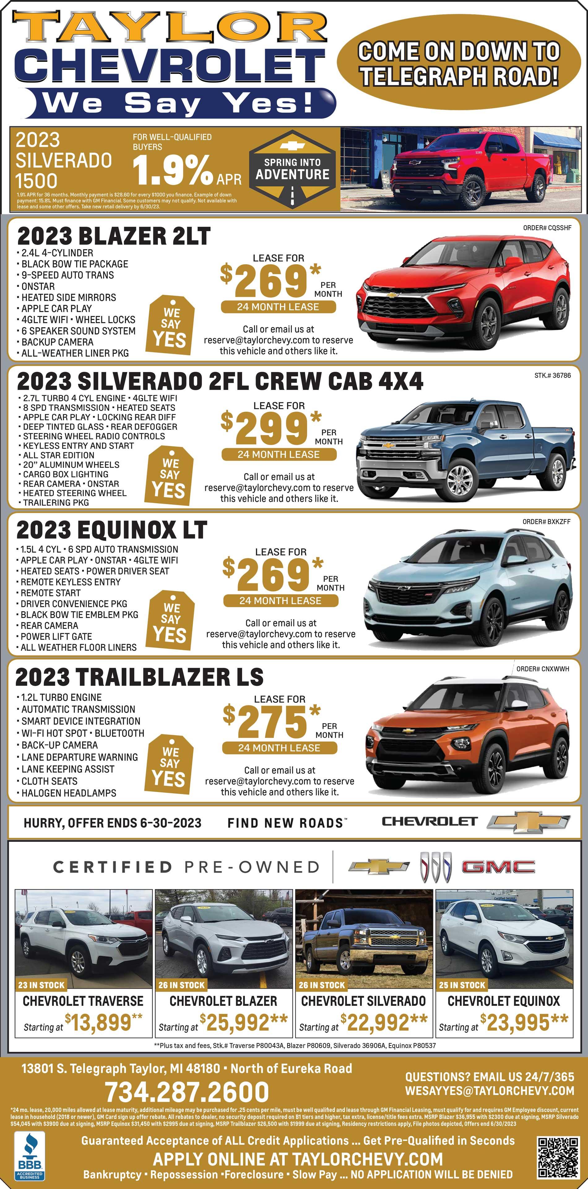 Southgate & Detroit Chevrolet - Ad Deals | Taylor Chevrolet