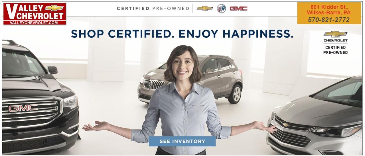 Valley Chevrolet in WILKES BARRE, PA | Your Scranton, Kingston ...