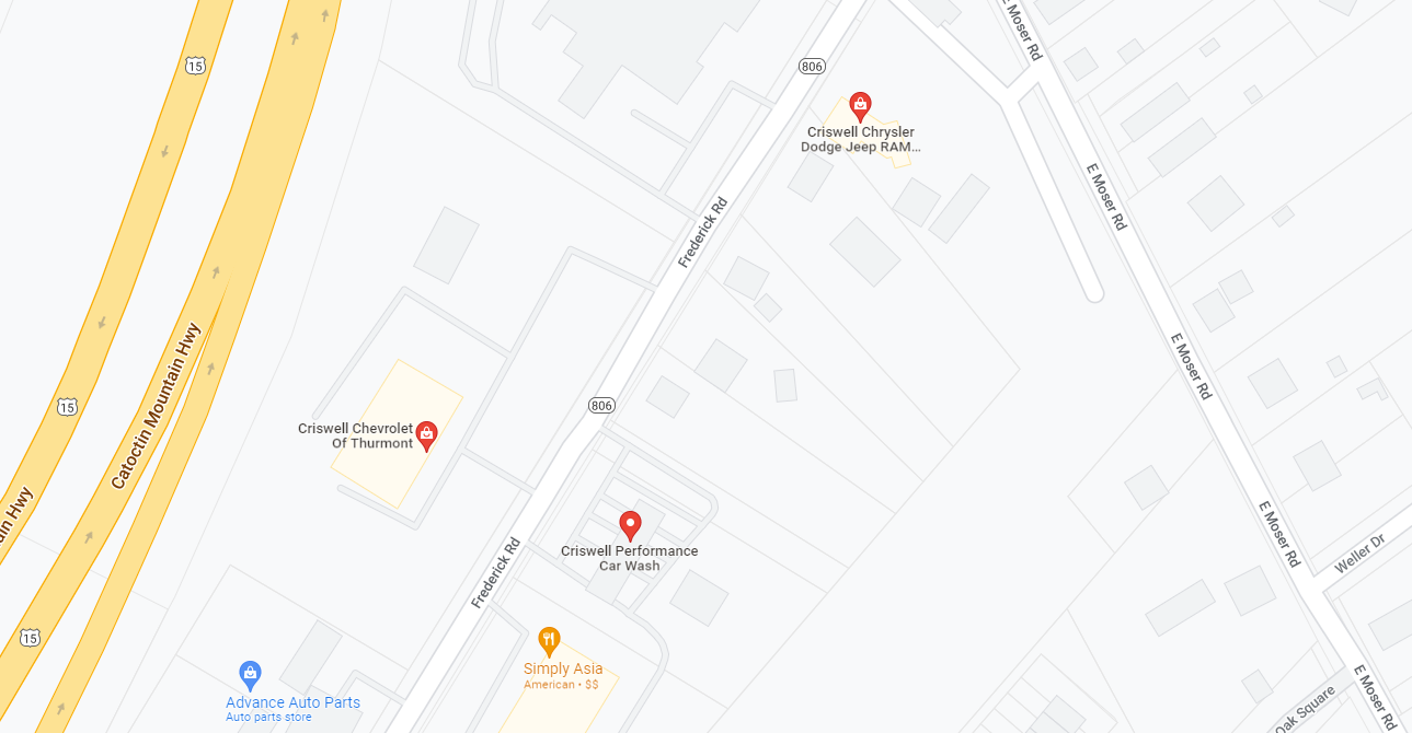 Criswell Performance Car Wash in Thurmont, MD